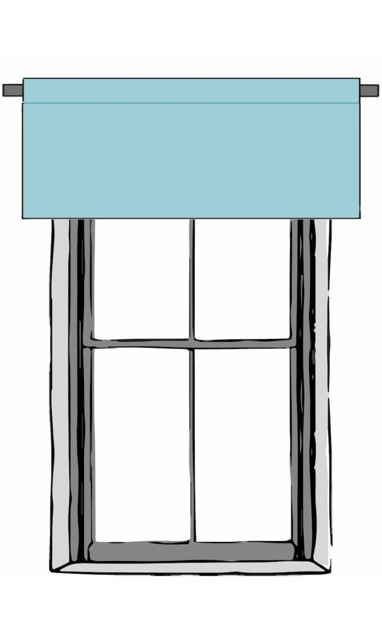 Custom Pole Mounted Modern Flat Panel Valance I Spiffy Spools