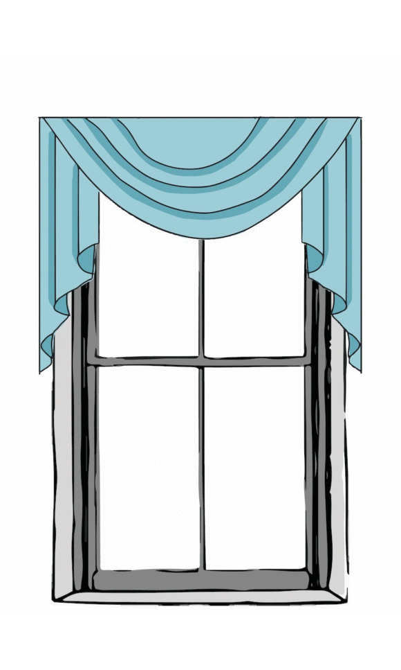 Custom Board Mounted Jabot and Swag Valance I Spiffy Spools