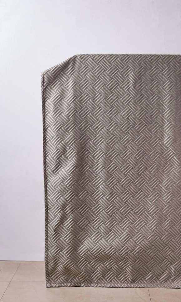 'Frappe' Silk Blend Fabric Sample (Caramel / Beige) for Window Treatments