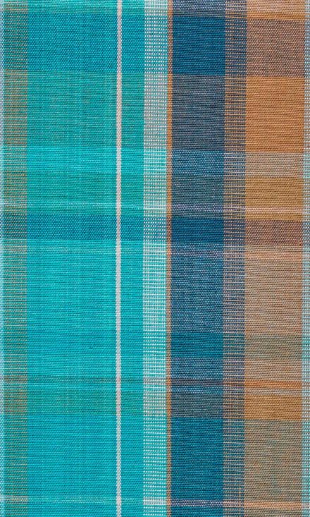 Geometric Patterned Cotton Fabric Sample/ Swatch I Blue