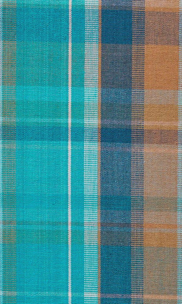 Geometric Patterned Cotton Fabric Sample/ Swatch I Blue