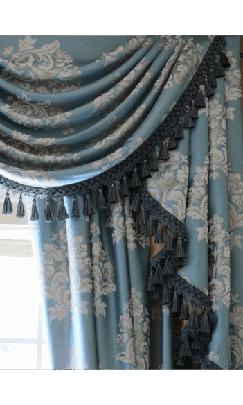 Custom Board Mounted Jabot and Swag Valance I Spiffy Spools