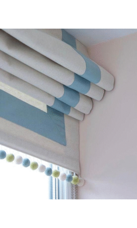 Roman Shades with Ribbon Trim I Spiffy Spools