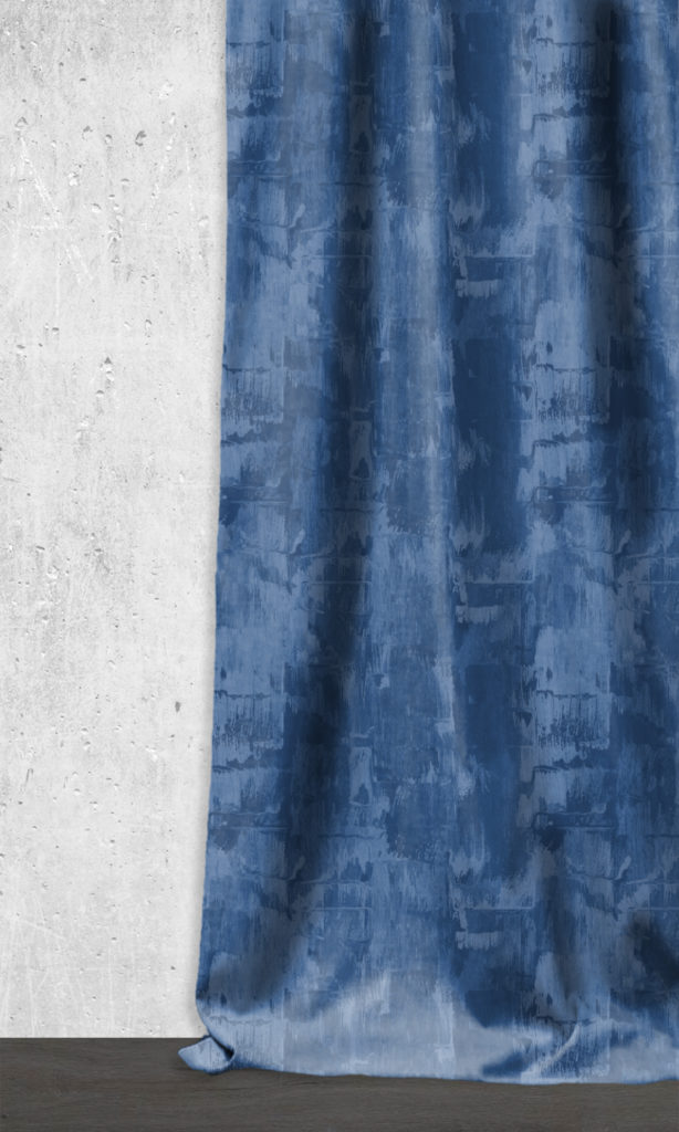 Buy Modern Striped Window Shades Online I Denim Blue/ Cobalt