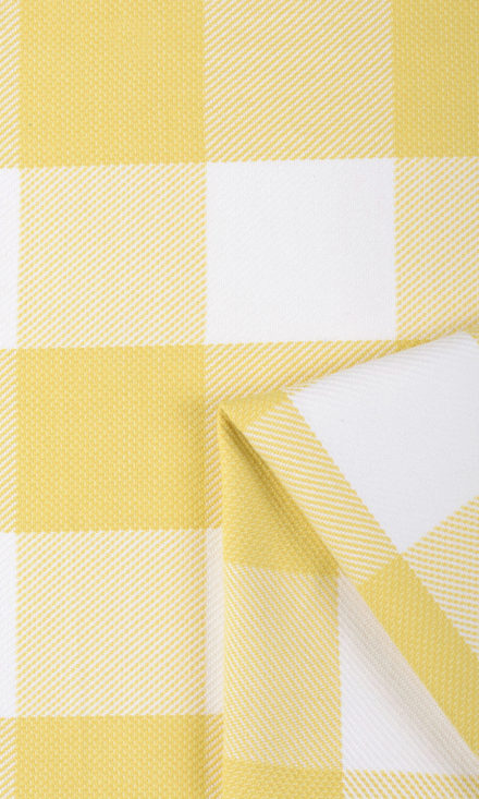 Buffalo Check Curtains Online I Lemon Yellow/ Pure White I Spiffy Spools