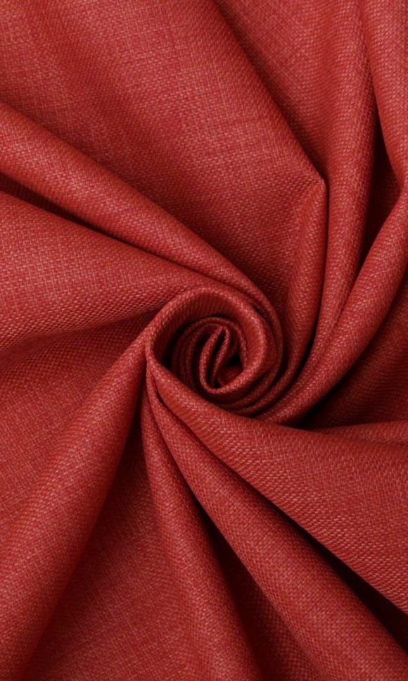 Plain Cotton-Linen Blend Fabric Sample/ Swatch I Red