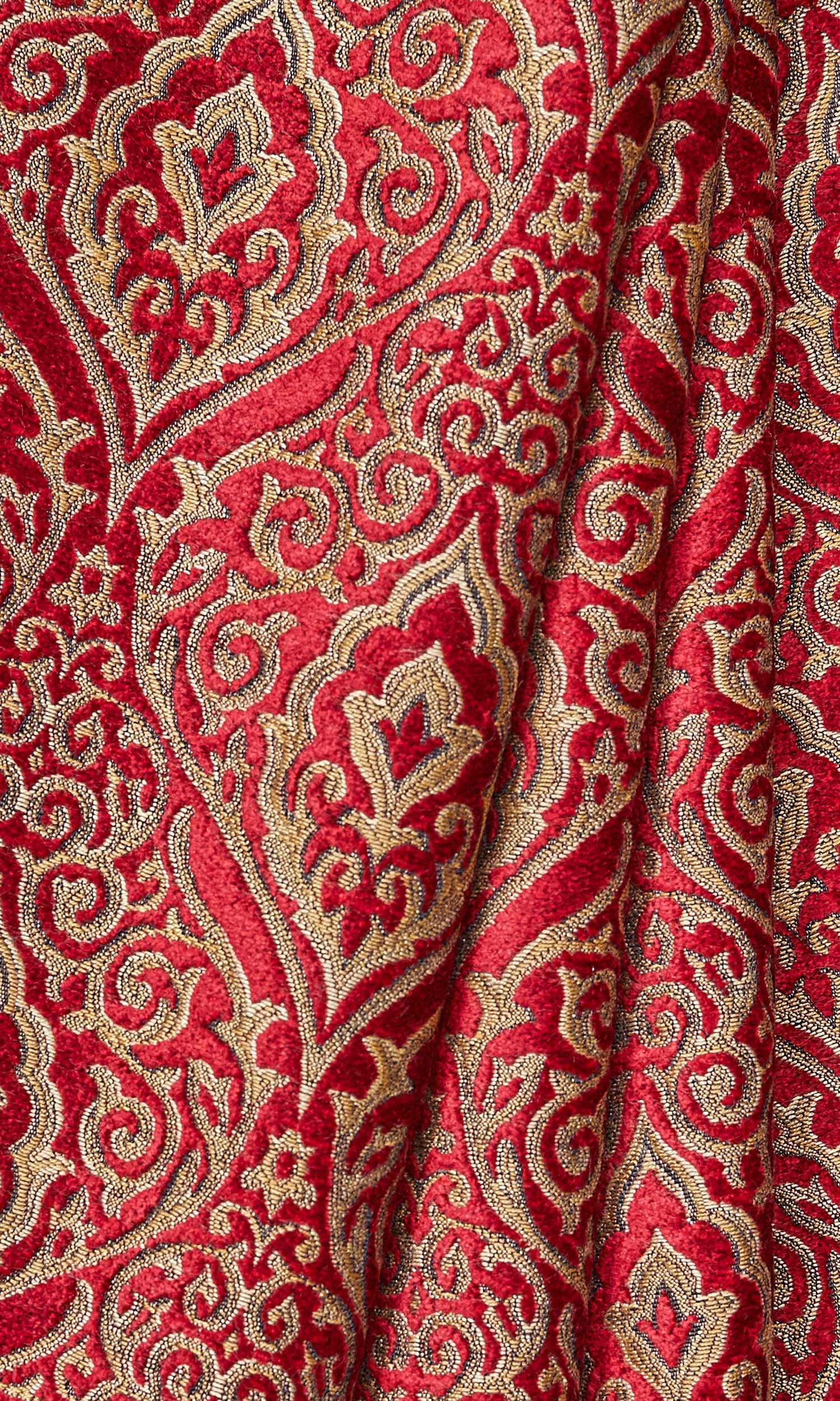 'Gilded Red' Made-to-Order Fabric Sample (Beige/ Red)