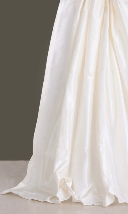 Plain Shantung Silk Custom Drapery Online I White/ Ivory I Spiffy Spools