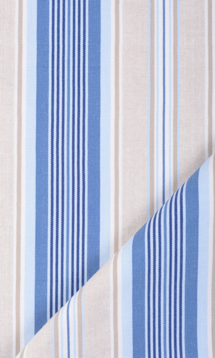 Barcode Striped Pattern Custom Curtains Online I Blue/ Beige I Spiffy ...