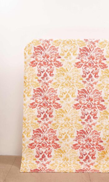 Floral Fabric By The Yard I Red/Yellow Home Textile Material