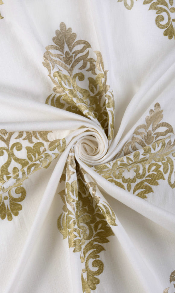 Buy Damask Patterned Window Shades Online I Ivory/ Beige/ Brown