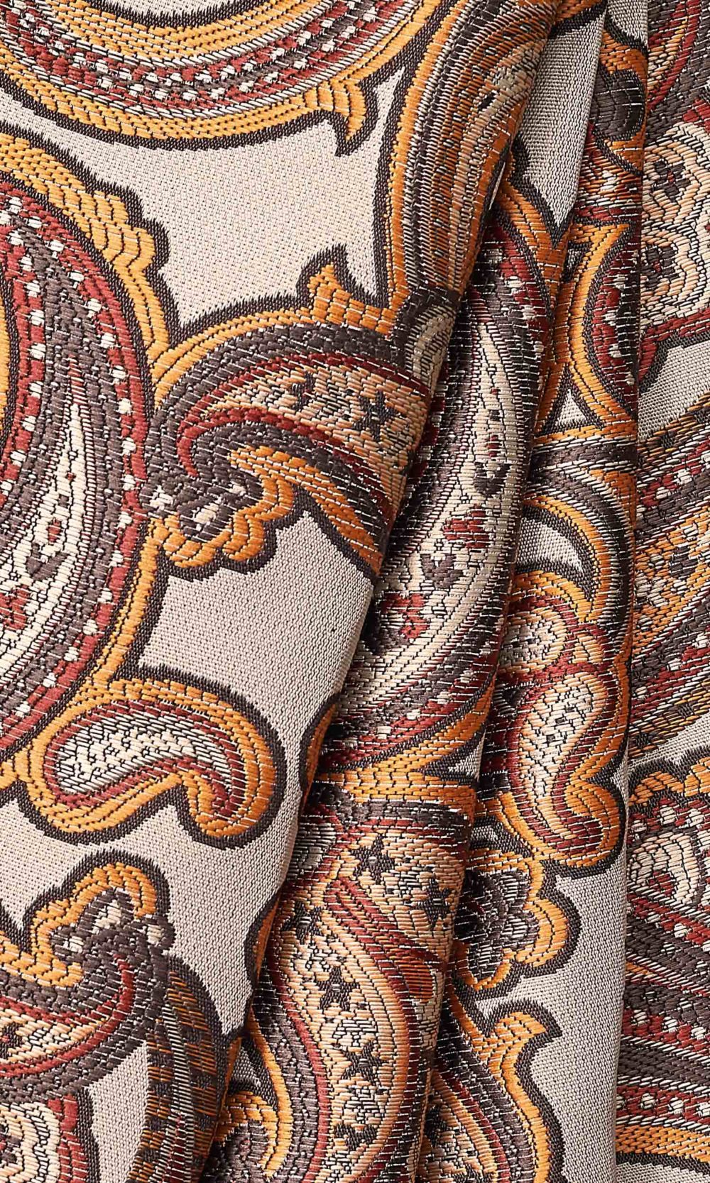 Custom Curtains Online I Brown/ Russet Red/ Deep Yellow I Spiffy Spools