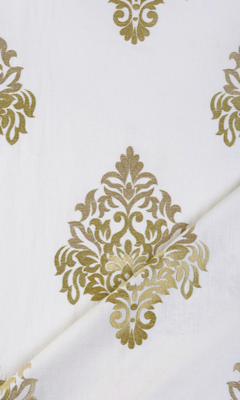 Buy Damask Patterned Window Shades Online I Ivory/ Beige/ Brown