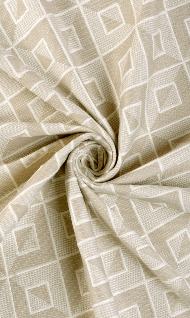 Shop Woven Diamond Patterned Window Shades Online I White/ Tan