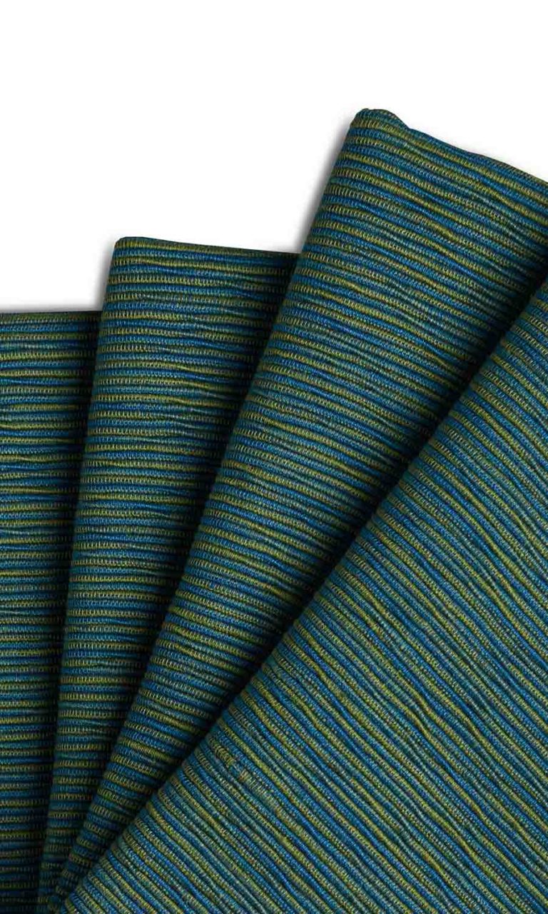 'Moss Blue' Custom Cotton Fabric Sample (Blue)