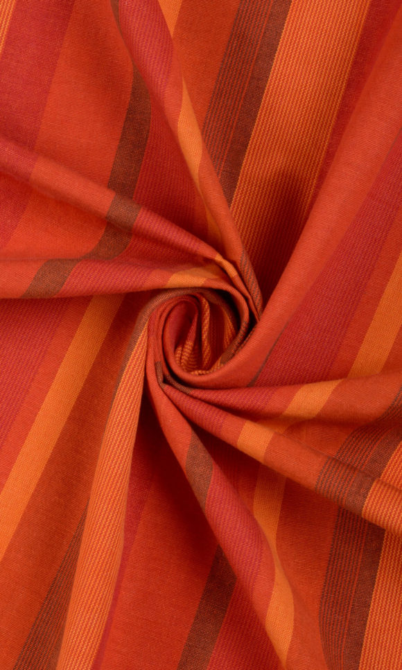 Geometric Patterned Cotton Fabric Sample/ Swatch I Red/ Orange