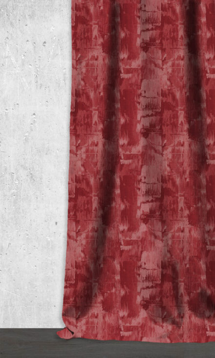 'Femme Fatale' Watercolor Effect Striped Window Shades (Red)