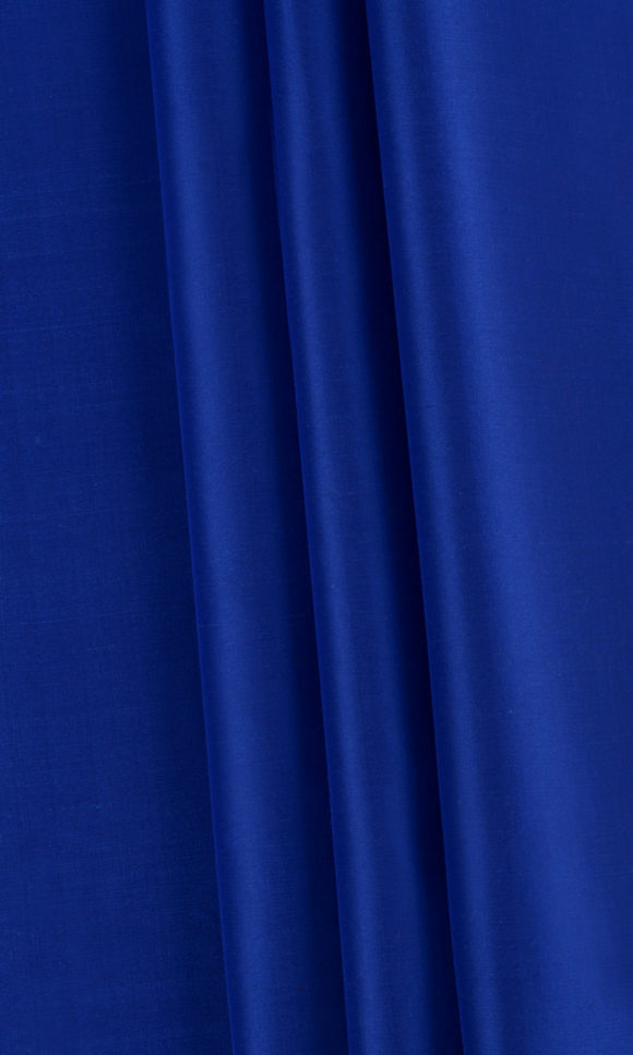 Shantung Silk Custom Drapes Online I Sapphire Blue I Spiffy Spools