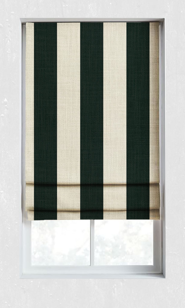 Buy Geometrical Patterned Roman Shades Online I Black/ Ivory I Spiffy ...