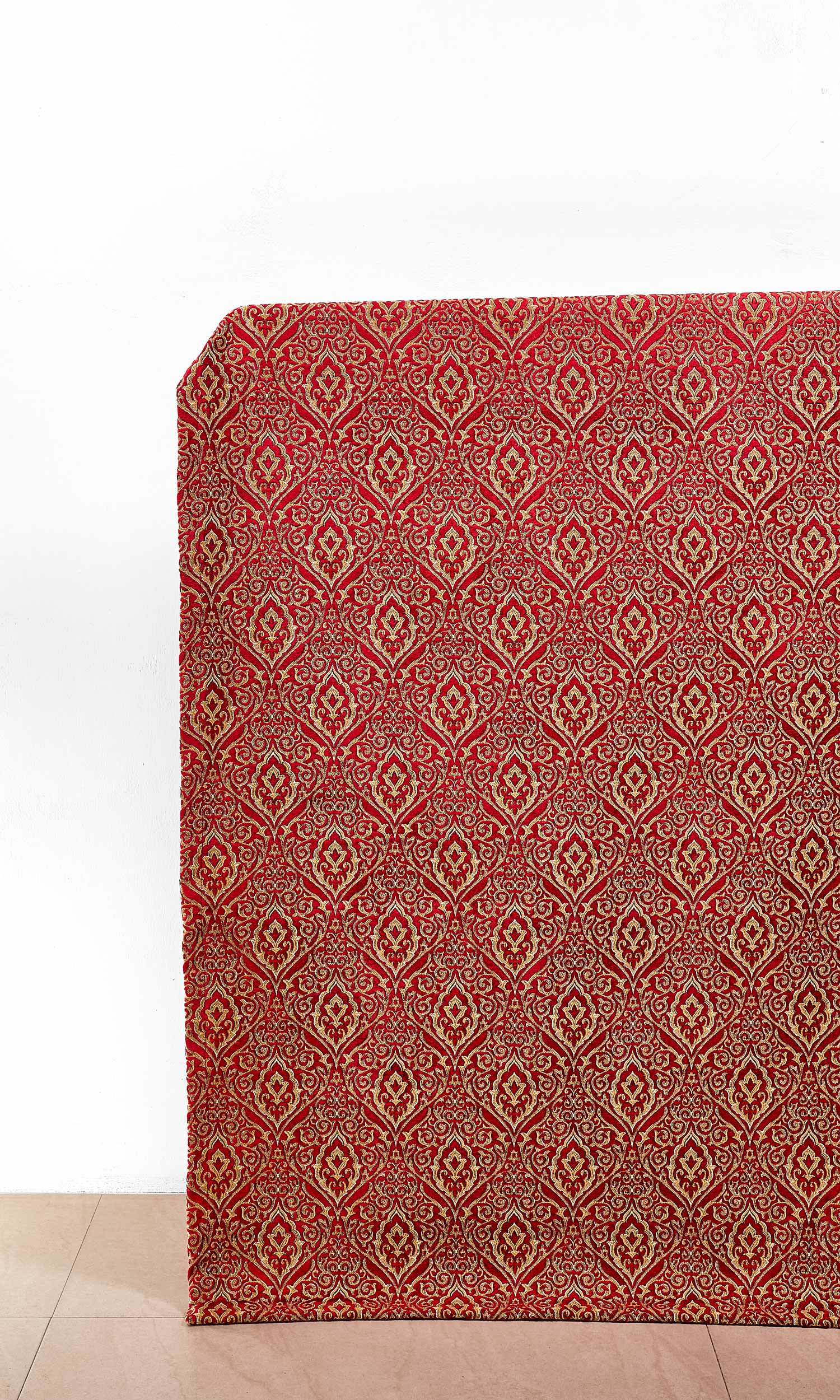 'Gilded Red' Made-to-Order Fabric Sample (Beige/ Red)