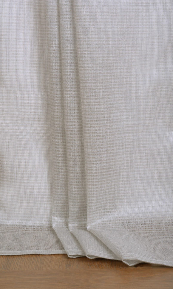Horizontal Striped Sheer Drapes Online I Grey-Beige I Spiffy Spools