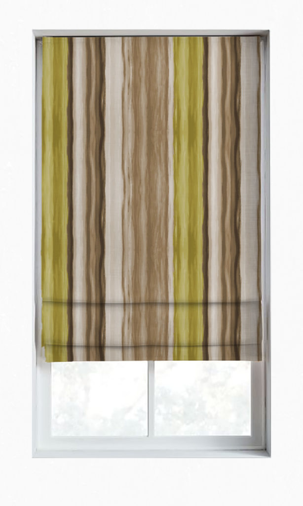 Buy Room Darkening Striped Shades Online I Yellow/ Green/ Brown