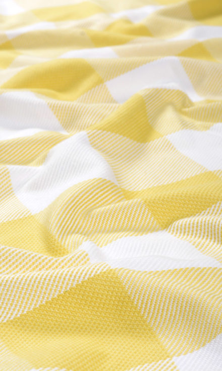 Buffalo Check Curtains Online I Lemon Yellow/ Pure White I Spiffy Spools