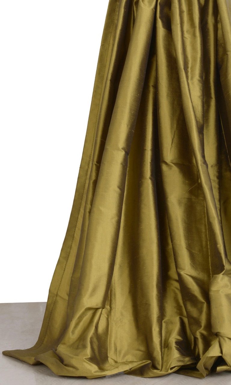 Order Made to Measure Silk Roman Blinds Online I Olive Green