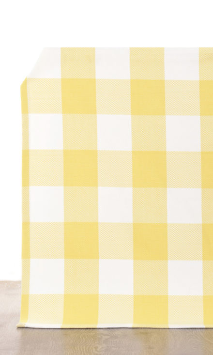 Buffalo Check Curtains Online I Lemon Yellow/ Pure White I Spiffy Spools