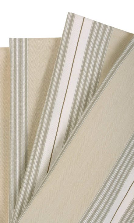 'Courtyard Tan' Custom Cotton Window Shades (Beige/ White)
