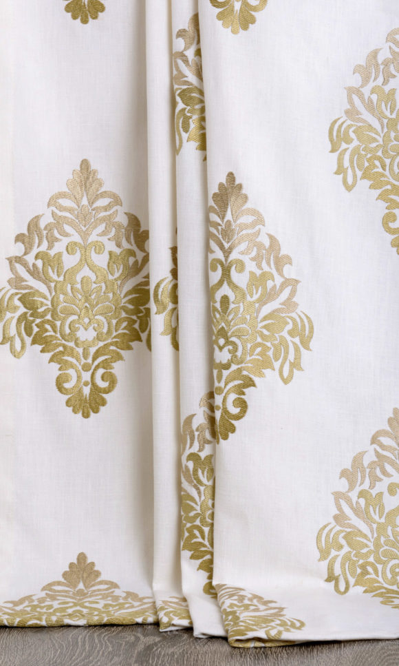 Buy Damask Patterned Window Shades Online I Ivory/ Beige/ Brown