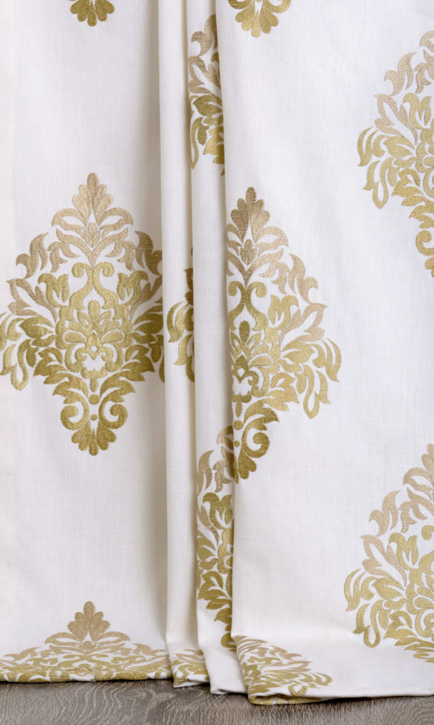 Buy Damask Patterned Window Shades Online I Ivory/ Beige/ Brown