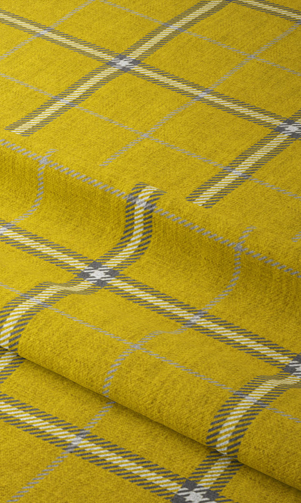 Check Patterned Window Curtains Online I Yellow I Spiffy Spools