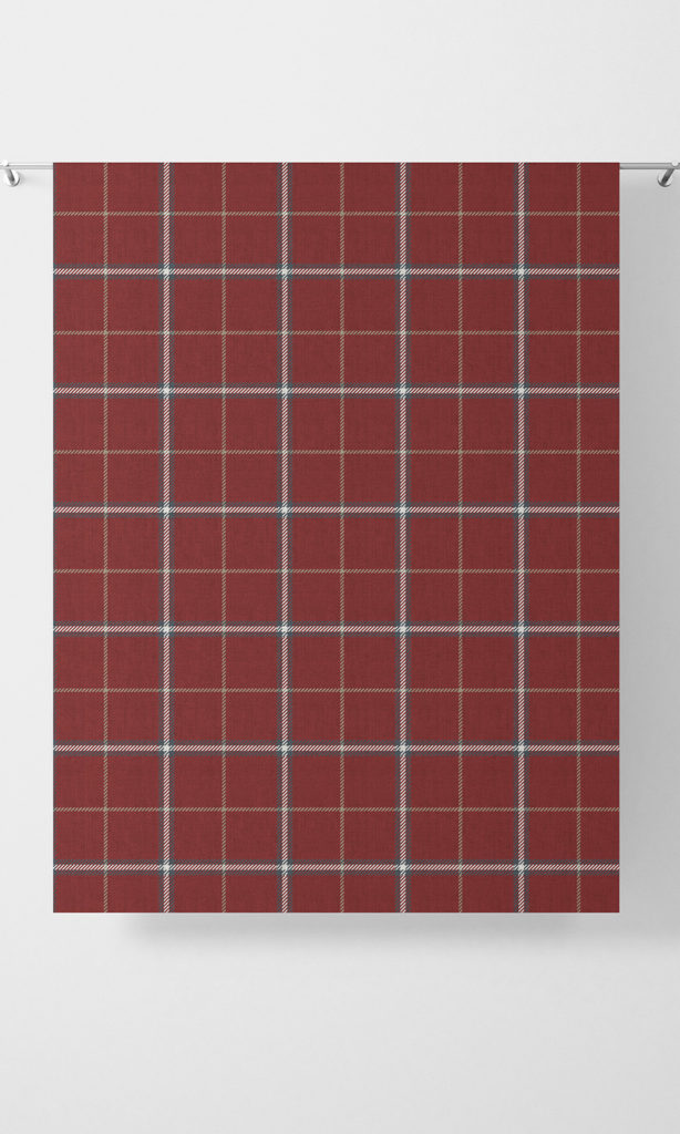 Order Modern Check Patterned Window Blinds I Deep Red I Spiffy Spools