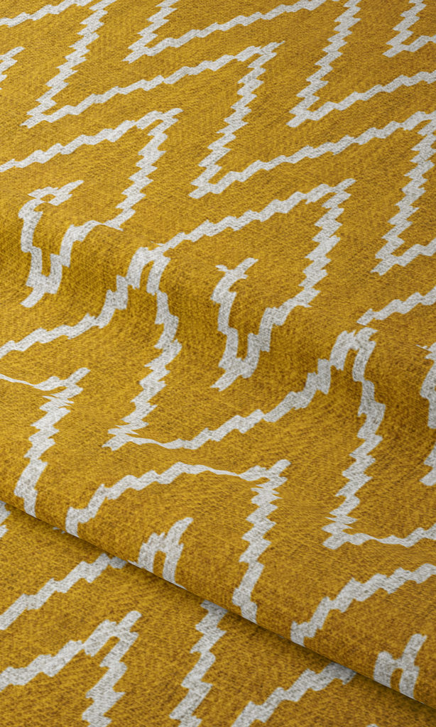 Buy Modern Chevron Print Shades I Deep Yellow/ White I Spiffy Spools