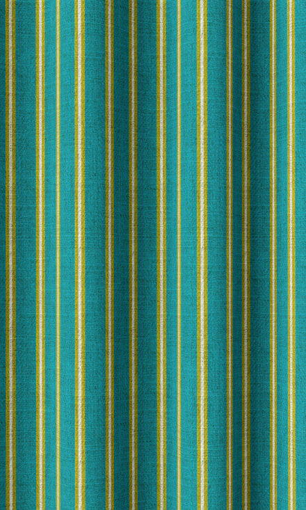Custom Striped Print Drapery Online I Blue/ Green I Spiffy Spools