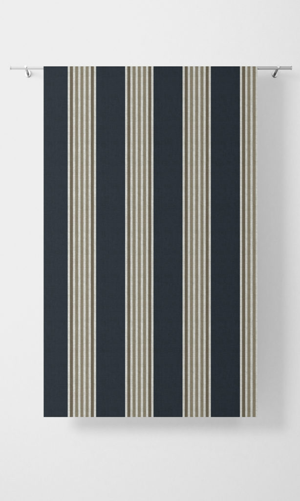 Order Modern Striped Custom Shades I Navy Blue/ Brown I Spiffy Spools