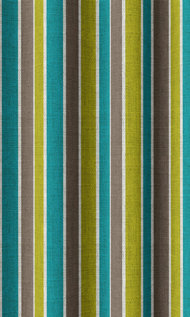 Custom Striped Window Drapes Online I Blue/ Green I Spiffy Spools