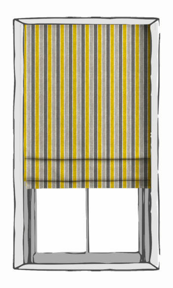 Order Modern Striped Custom Window Shades Online I Yellow/ Grey