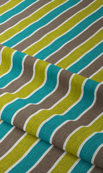 Custom Striped Window Drapes Online I Blue/ Green I Spiffy Spools