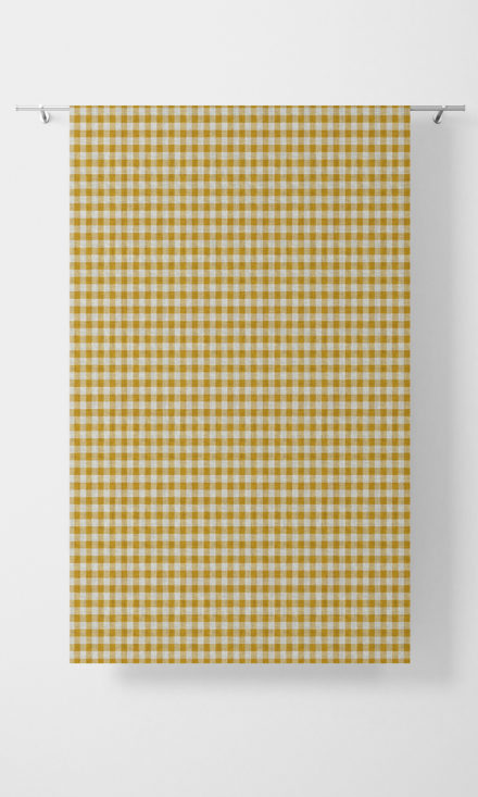 Check Patterned Drapes Online I Deep Yellow/ White I Spiffy Spools
