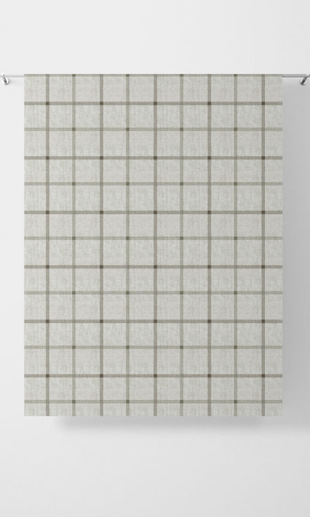 Checkered Fabric Sample/ Swatch I Linen White I Spiffy Spools