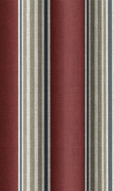 Order Custom Striped Roman Shades Online I Deep Red/ Beige I Spiffy Spools