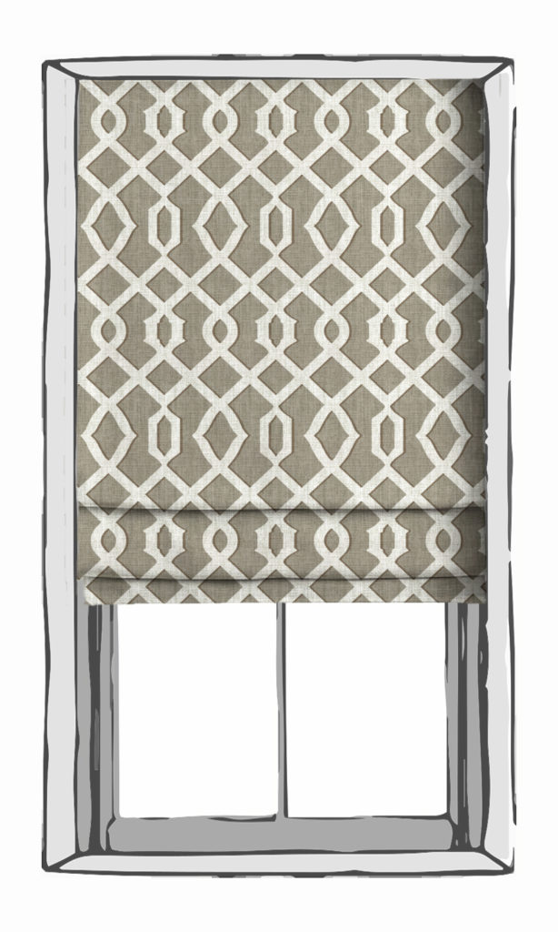 Order Trellis Patterned? Roman Shades? I Grey & White I Spiffy Spools