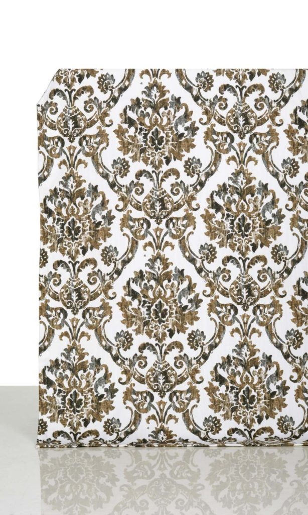 Order Damask Print Roman Shades & Blinds I Brown/ Grey I Spiffy Spools