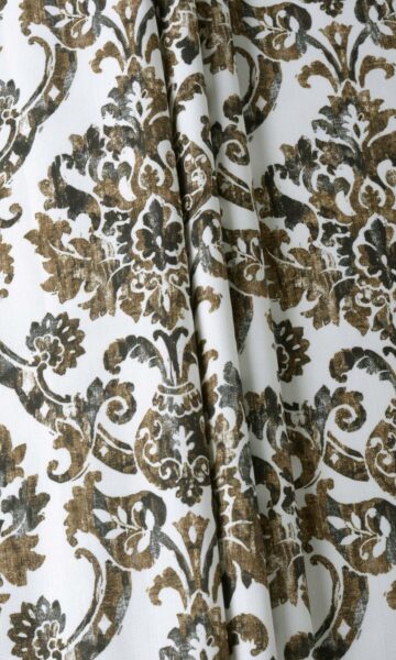 Order Damask Print Roman Shades & Blinds I Brown/ Grey I Spiffy Spools