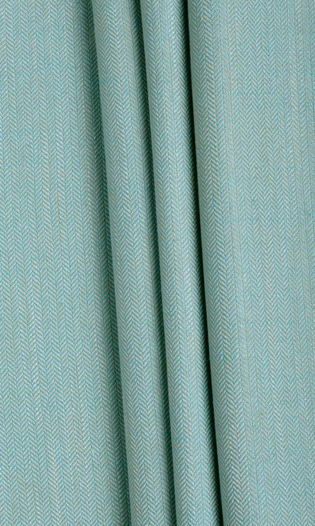 'Jade Hut' Herringbone Textured Fabric (Turquoise Blue)