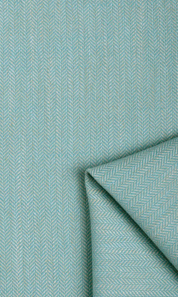 'Jade Hut' Herringbone Textured Fabric (Blue)