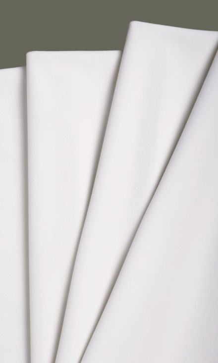 'Silence' Velvet Roman Blinds (Ivory)