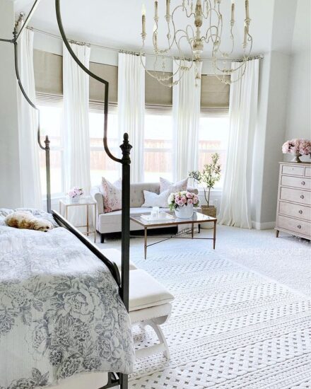 Layering Roman Shades with Curtains I Spiffy Spools